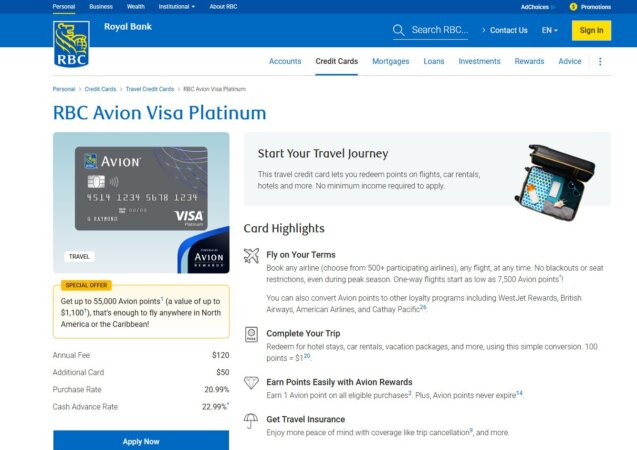 RBC Avion Visa Platinum: benefits, limits, and how to apply - Minha PME